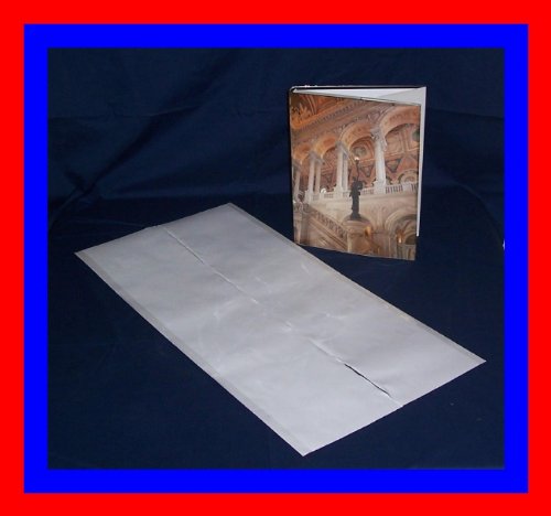 10 - 14" x 28" Brodart Archival Fold-On Book Jacket Covers -- Center-Loading, Clear, Mylar, Adjustable