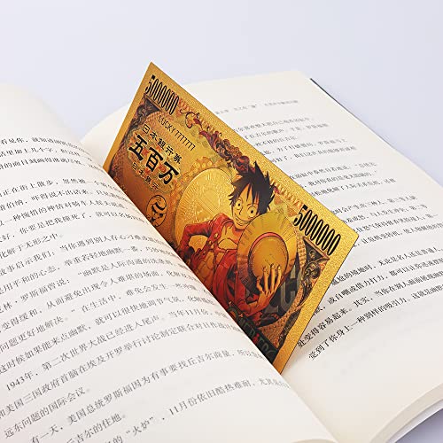 JIEJIE2020 Japanese Anime ONE Piece Edition Bookmarks, Collectibles, banknotes and Gifts. (10pcs)