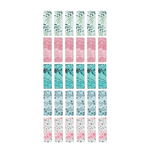 Magnetic Bookmarks 30 Pieces, Magnet Page Markers Set (5 Designs)