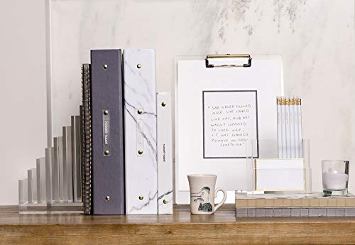russell+hazel Acrylic Collator and Bookend, Clear, 5β x 8β x 2.5β