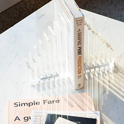 russell+hazel Acrylic Collator and Bookend, Clear, 5β x 8β x 2.5β