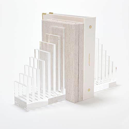 russell+hazel Acrylic Collator and Bookend, Clear, 5β x 8β x 2.5β