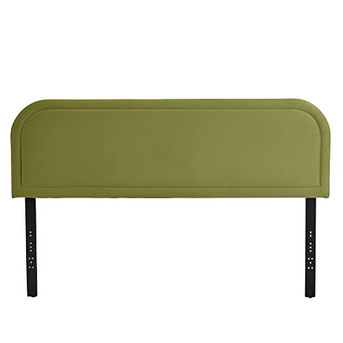 Edenbrook Miller Low Profile, Performance Velvet Headboard for Queen Size Bed-Green Upholstered Queen Headboard