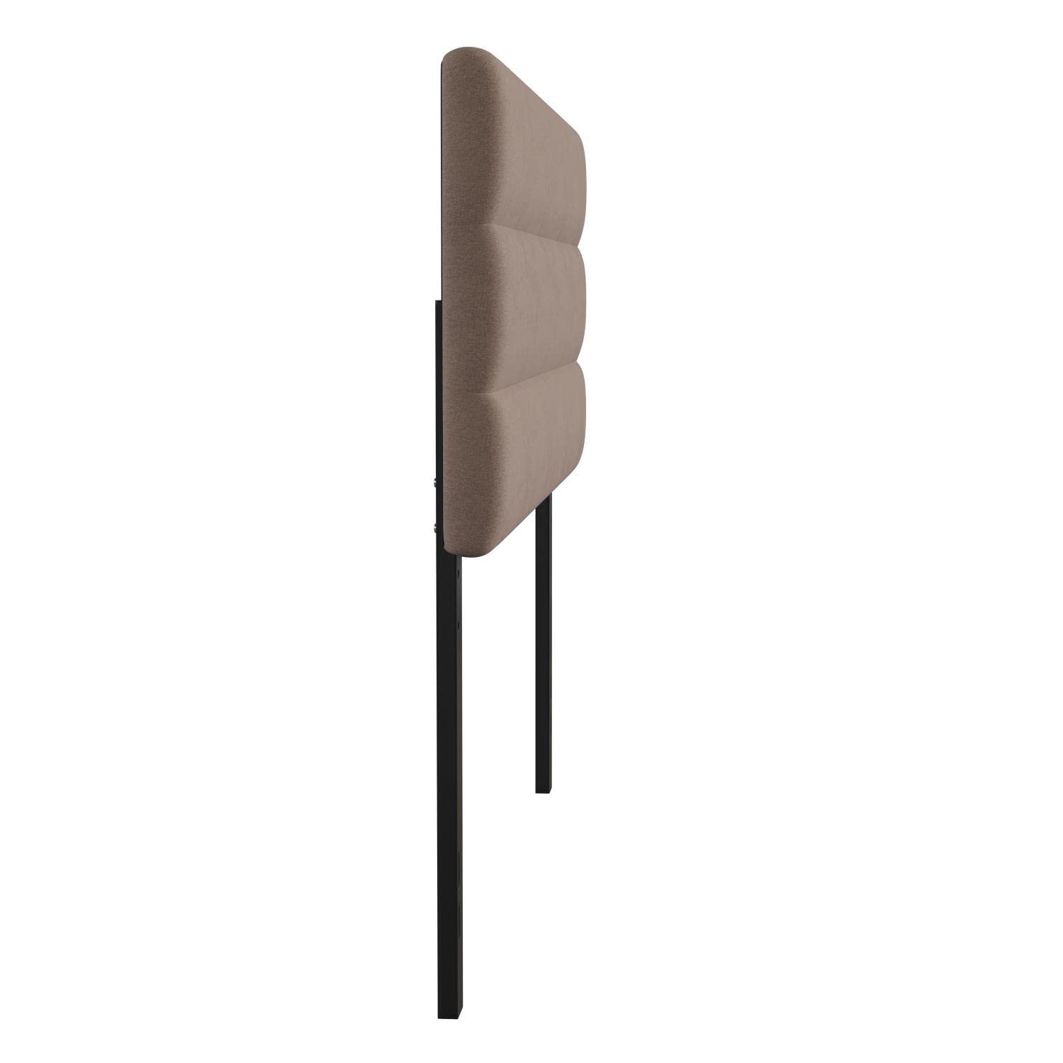 Flash Furniture Paxton Upholstered Headboard - Channel Stitched Taupe Fabric Upholstery - Queen - Adjustable Height from 44.5" to 57.25" From Floor