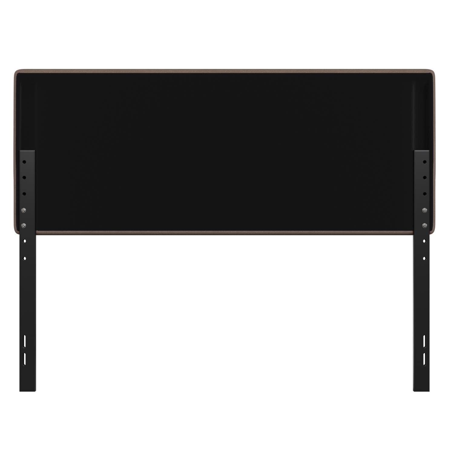 Flash Furniture Paxton Upholstered Headboard - Channel Stitched Taupe Fabric Upholstery - Queen - Adjustable Height from 44.5" to 57.25" From Floor
