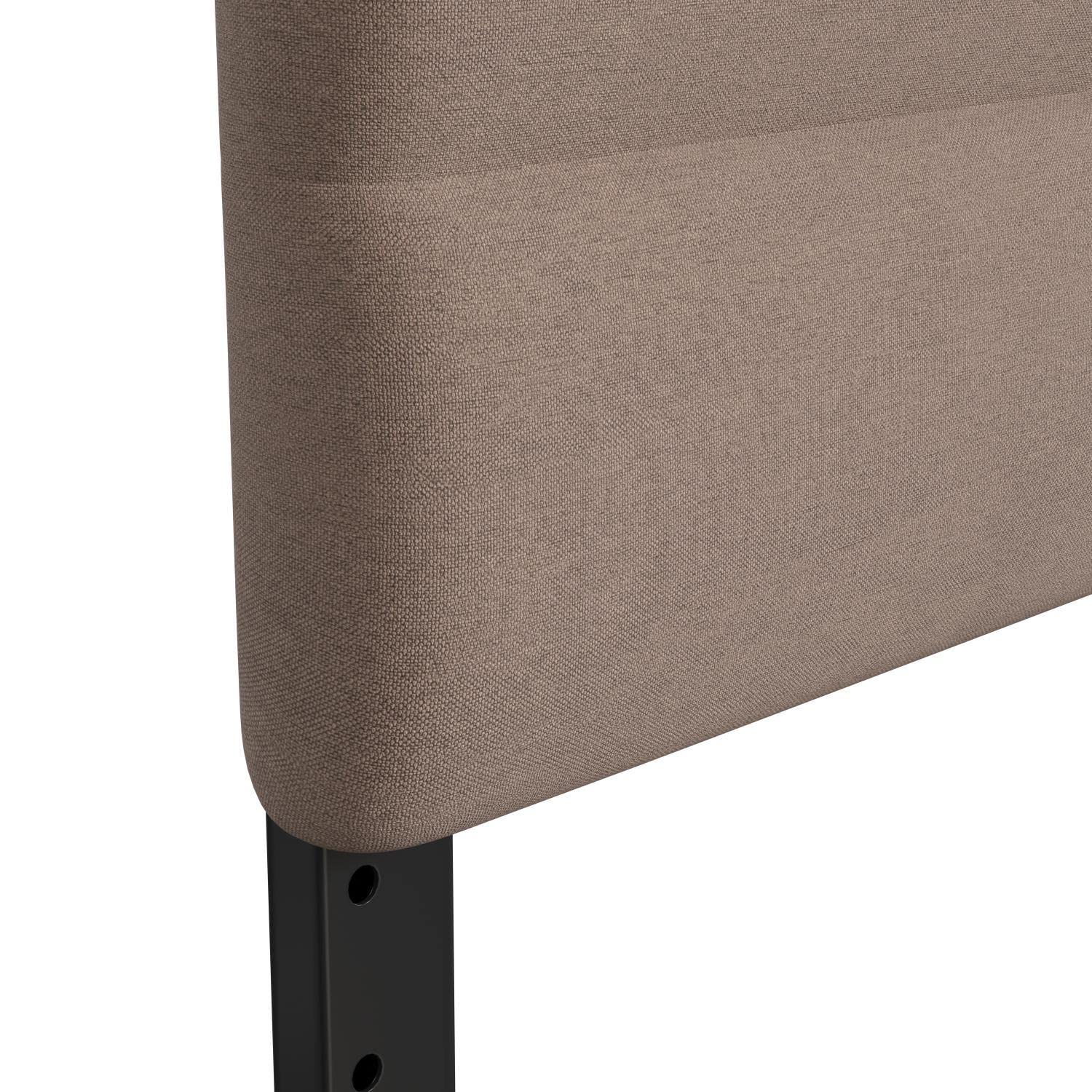 Flash Furniture Paxton Upholstered Headboard - Channel Stitched Taupe Fabric Upholstery - Queen - Adjustable Height from 44.5" to 57.25" From Floor