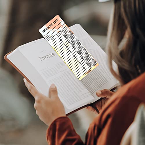 Reading List Bookmark Tracker 3 x 8" Personal Libraries Reading Page Cards Book Tracker Notecards Reading Log for Reading Student Lover Readers Literary Gifts,Book Accessories 50 Pcs