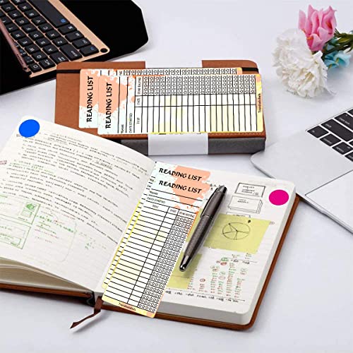 Reading List Bookmark Tracker 3 x 8" Personal Libraries Reading Page Cards Book Tracker Notecards Reading Log for Reading Student Lover Readers Literary Gifts,Book Accessories 50 Pcs