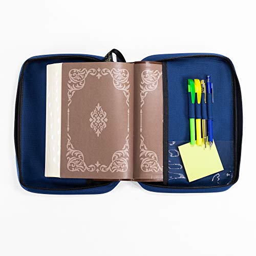 Divinity Boutique Bible Cover Basic Navy - Large (21431) | Fits Bibles up to 6.875" x 9.75" x 2.25"