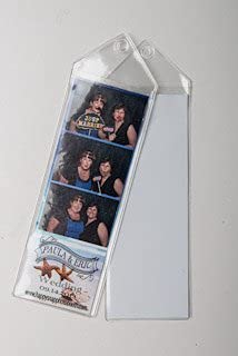 Photo Booth Frames - 50 Premium Vinyl Photo Booth Bookmark Sleeves 2 1/4 X 6 1/4 for Wedding 2x6 inch Photo Booth Sleeve