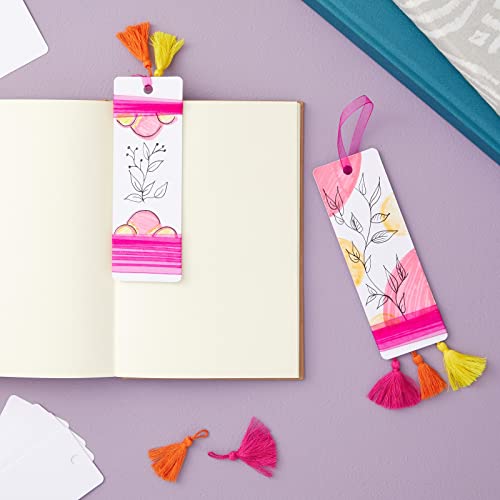 Juvale 300 Pack Bulk Blank Bookmarks for DIY Crafts, White Plain Bookmarks to Decorate (6 x 2 In)