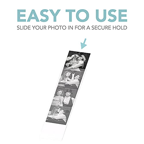 Photo Booth Frames - 50 Premium Vinyl Photo Booth Bookmark Sleeves 2 1/4 X 6 1/4 for Wedding 2x6 inch Photo Booth Sleeve