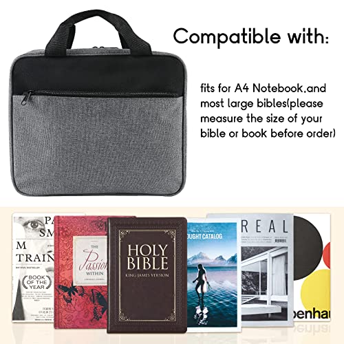 BMHLINYI Large Bible Cover, Church Bag with Handle Zippered Pocket,to Protect The Good Book,Perfect Gift for Men Women Father Kids.