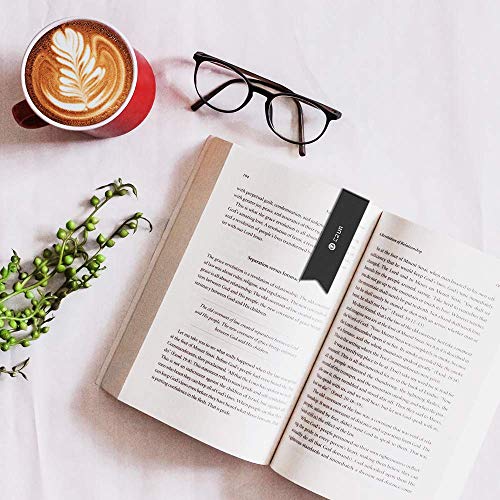 CJ Tech Metal Bookmark, Stylish Bookmarks, Teacher Valentine Gift, Unique Gift for Women, Men, Readers, Light&Durable Reward Bookmark with ANODIZING Technology, SuperGrip U-Shape Design-Dark Gray