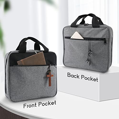 BMHLINYI Large Bible Cover, Church Bag with Handle Zippered Pocket,to Protect The Good Book,Perfect Gift for Men Women Father Kids.