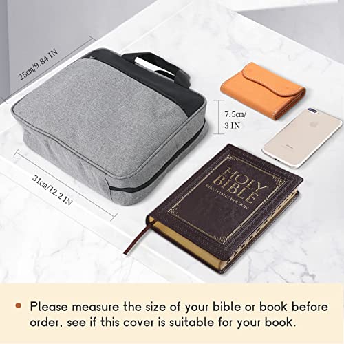 BMHLINYI Large Bible Cover, Church Bag with Handle Zippered Pocket,to Protect The Good Book,Perfect Gift for Men Women Father Kids.