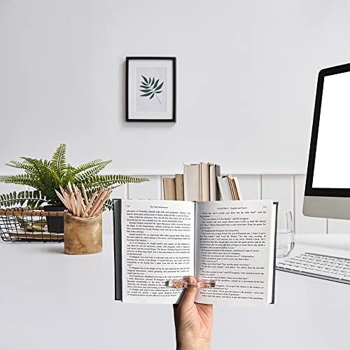 Thumb Book Page Holder Bookmark Dried Flower Resin Book Page Holder Transparent Handmade Personalized Flower Reading Accessories 2 Pcs (zisejia)