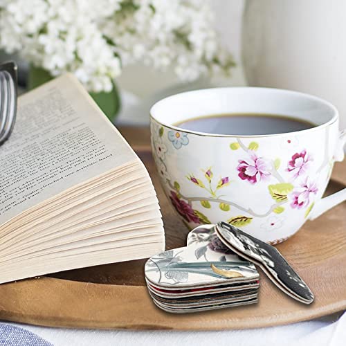 Leather Heart Bookmark,6PCS Corner Bookmarks Cute Flower Page Book Marks Handmade Reading Accessories for Women Kids Book Lovers