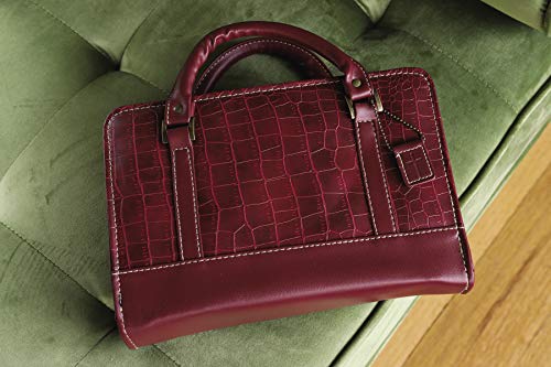 Reptile Leather Extra Large Wine Bible Cover