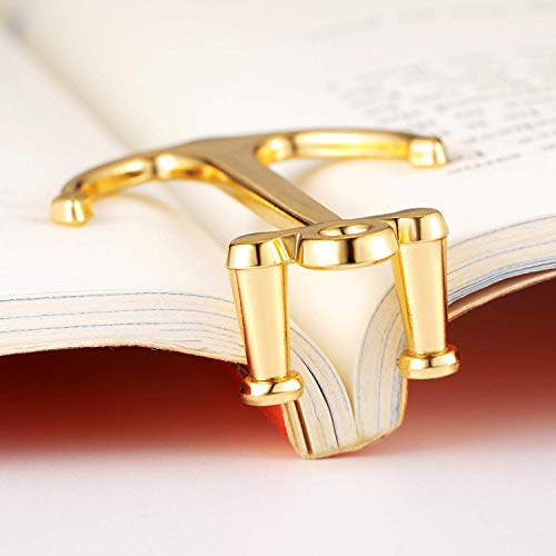 Booluee Creative Anchor Bookmark Metal Bookmark Page Holder Book Holder for Reading Hands Free, 1 Pack (Black)
