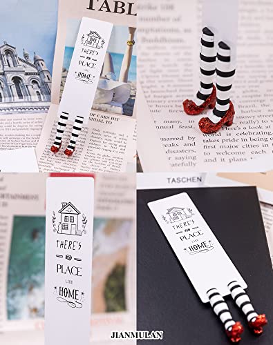 Witch Bookmark Ruby Shoes Bookmark Halloween Home Decor Wizard Funny Ideal Gift for Bookworm and Book Lover Thanksgiving Christmas Women Men…