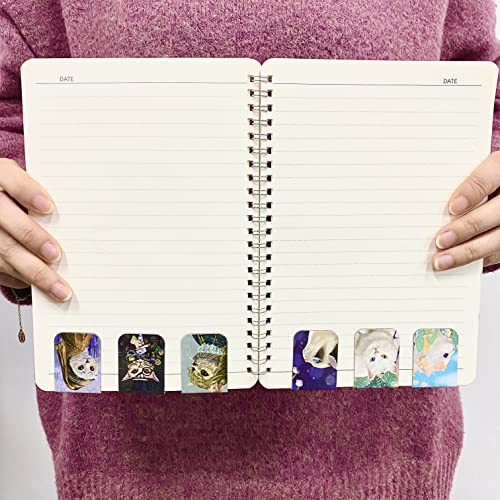 Desecraft 18Pcs Cute Cats Magnetic Bookmarks Page Markers Clips for Kids Woman Teacher Students Reading Planner Books School Office Stationery