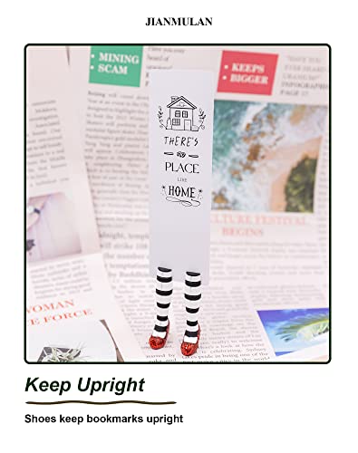 Witch Bookmark Ruby Shoes Bookmark Halloween Home Decor Wizard Funny Ideal Gift for Bookworm and Book Lover Thanksgiving Christmas Women Men…