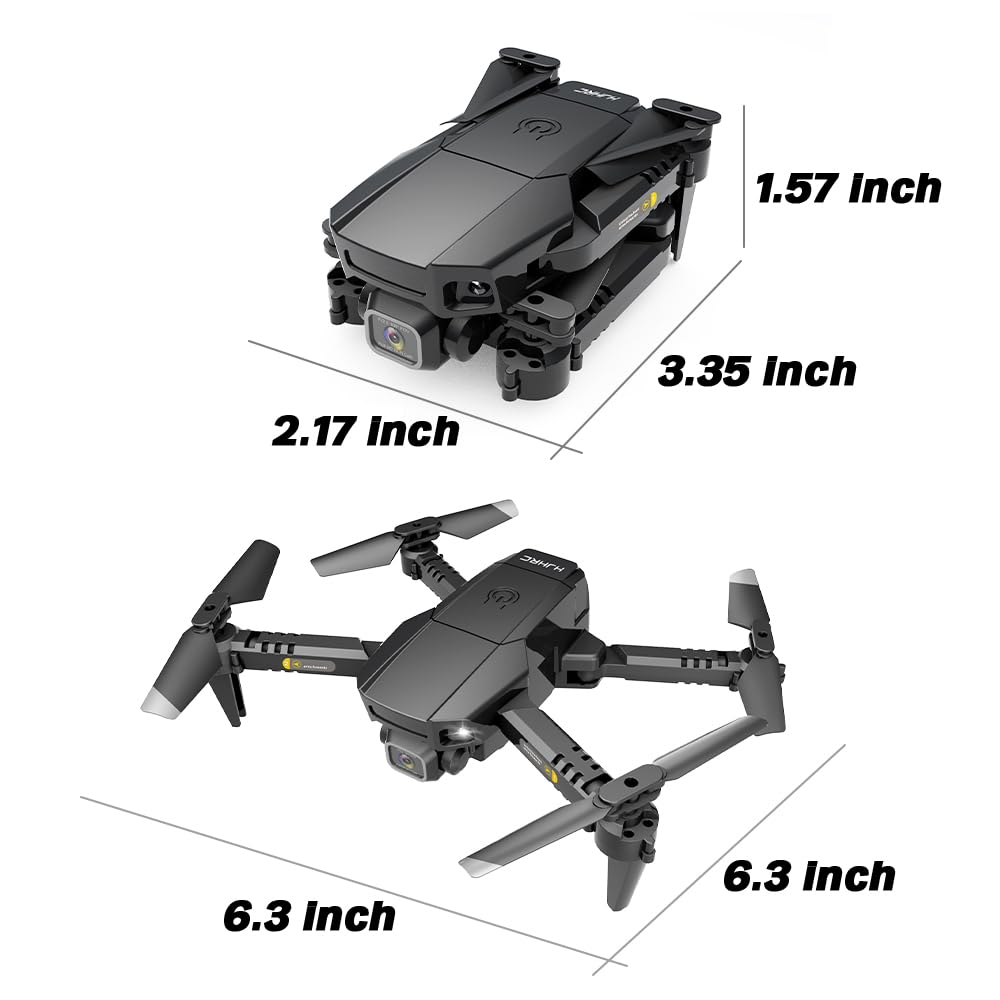 Mini Drone with Camera Drones for Adults Drone for Beginner 1080P Drones with Camera Live Video FPV Helicopter Altitude Hold Drone Lozenge HJ78 RC Drone (1 Battey&1080P WiFi Camera, Orange)