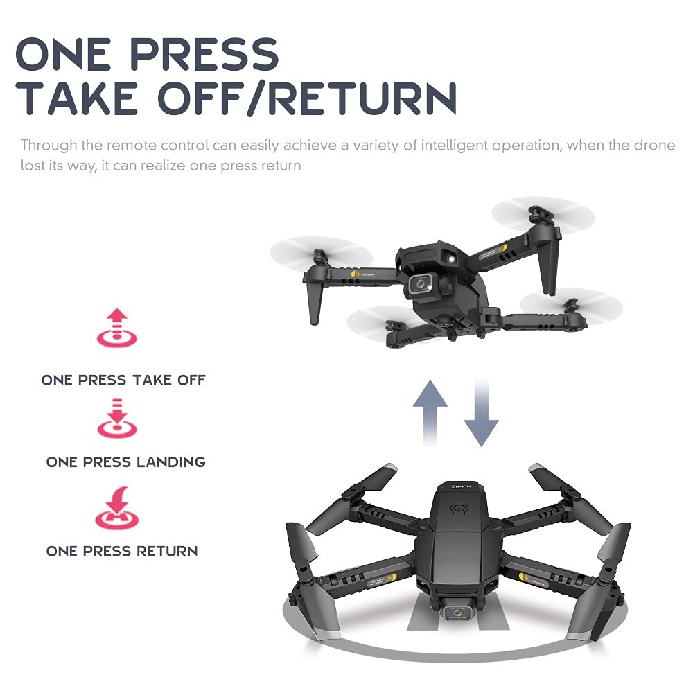 Mini Drone with Camera Drones for Adults Drone for Beginner 1080P Drones with Camera Live Video FPV Helicopter Altitude Hold Drone Lozenge HJ78 RC Drone (1 Battey&1080P WiFi Camera, Orange)
