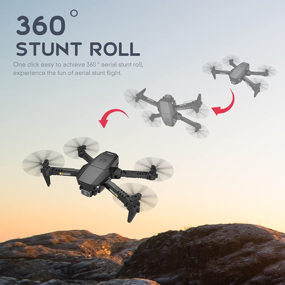Mini Drone with Camera Drones for Adults Drone for Beginner 1080P Drones with Camera Live Video FPV Helicopter Altitude Hold Drone Lozenge HJ78 RC Drone (1 Battey&1080P WiFi Camera, Orange)