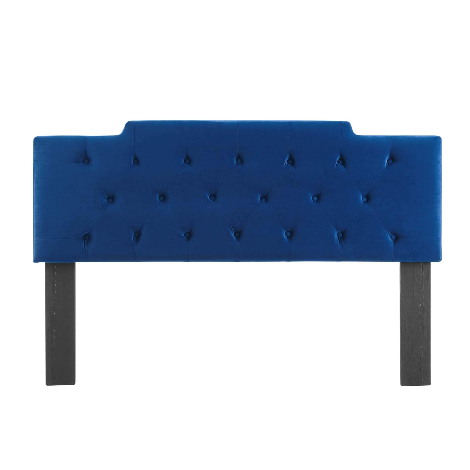 Modway MOD-6185-NAV Juliet Tufted Full/Queen Performance Velvet Headboard, Navy