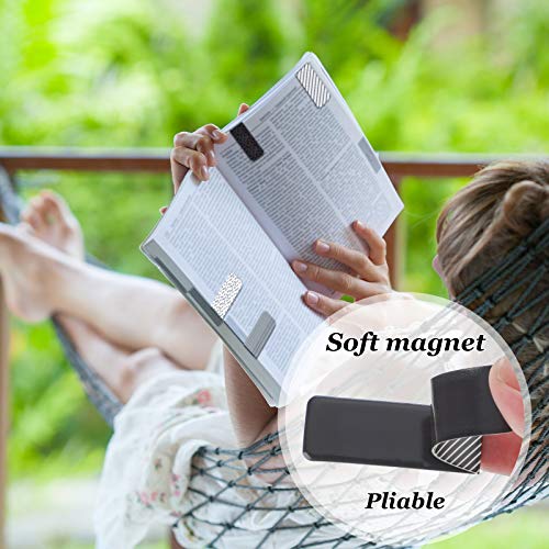 30 Pieces Magnetic Bookmarks Magnetic Page Markers Assorted Bookmarks Set for Student Stationery Present Magnet Bookmarks Clips (Black and White)