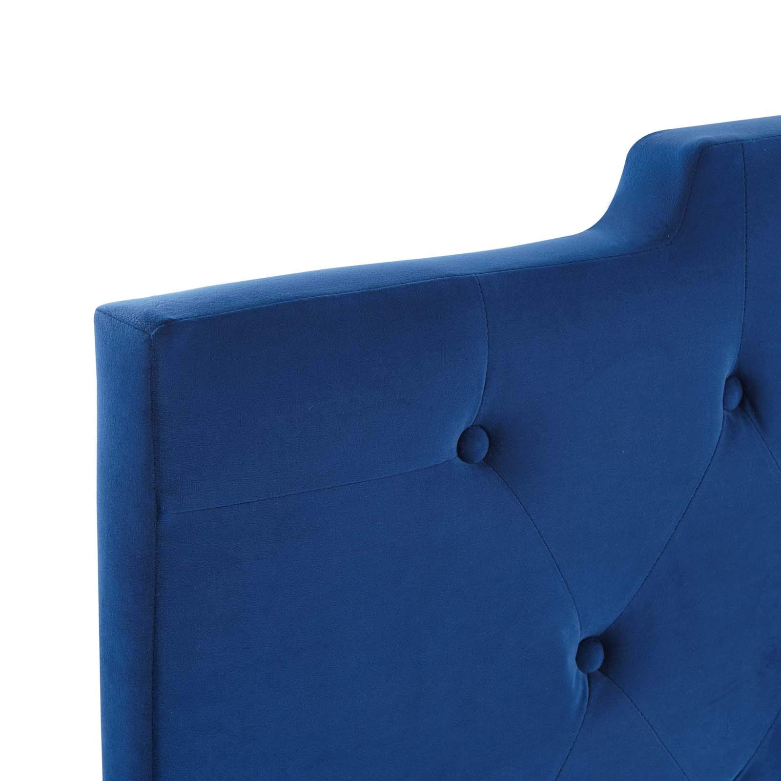 Modway MOD-6185-NAV Juliet Tufted Full/Queen Performance Velvet Headboard, Navy
