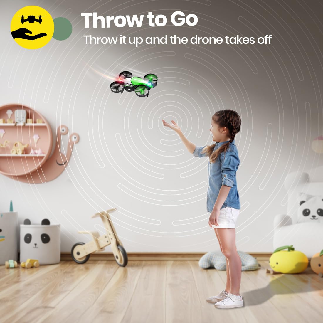 Holy Stone HS210F Mini Drone for Kids, Green & Blue, Toy Gift for Boys and Girls