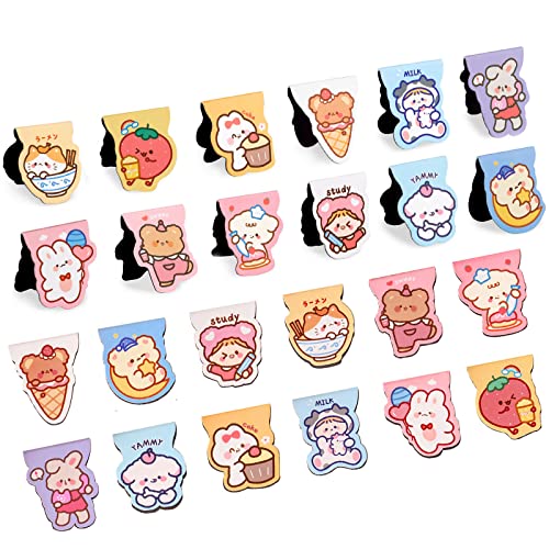 24PCS Magnetic Bookmarks for Kids, Cute Magnet Book Markers, Animals Book Mark, Bookmarks for Women, Page Clips Bookmark for Students Girls School Home Office Supplies