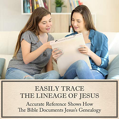 Shannon Roddy The Biblical Genealogy Chart, Family Tree from Adam to Jesus, Books of the Bible Timeline Chart, Gift for Pastors (2 Pack)