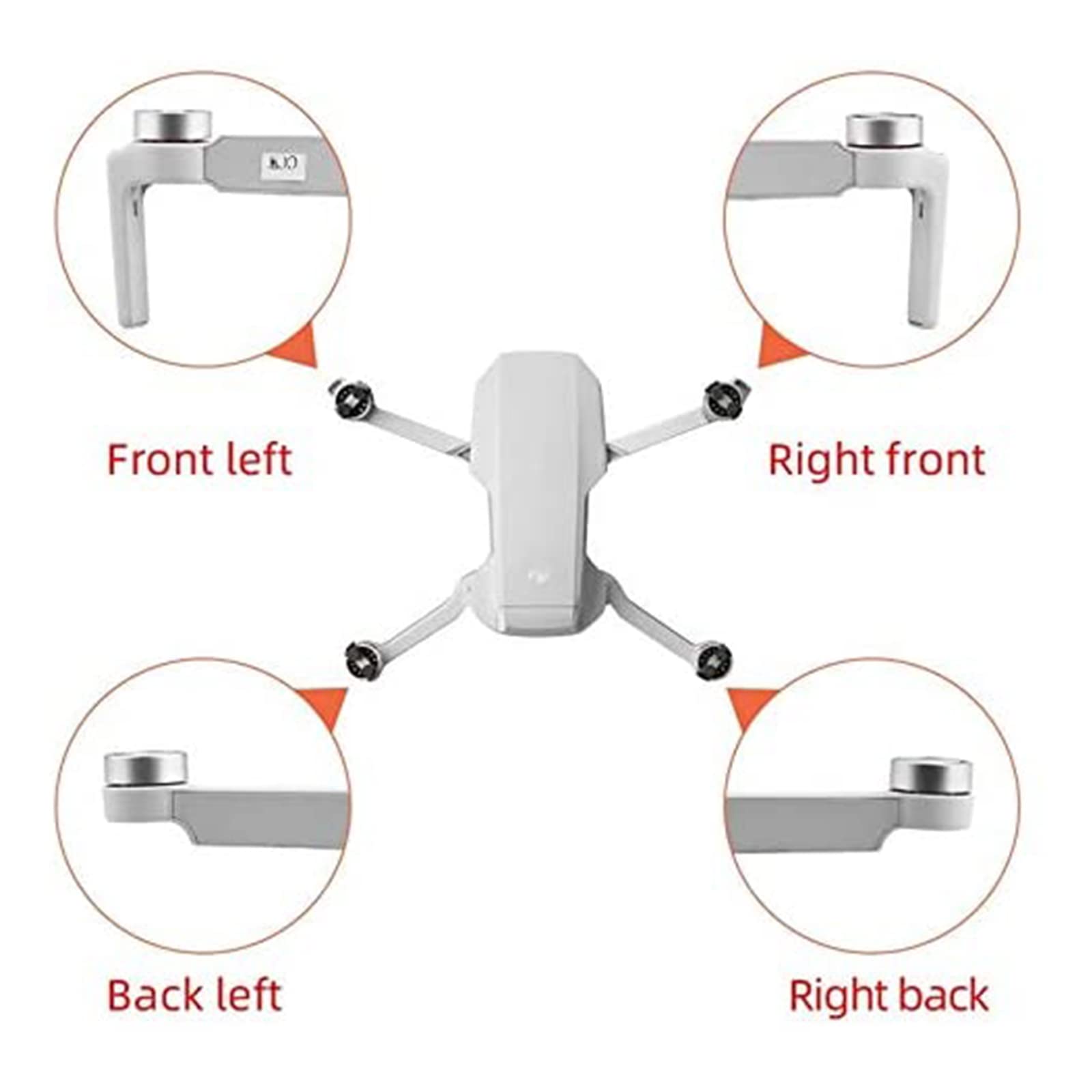 Original Arm Motor Replacement Parts for DJI Mavic Mini 2 Drone (Left-Rear)