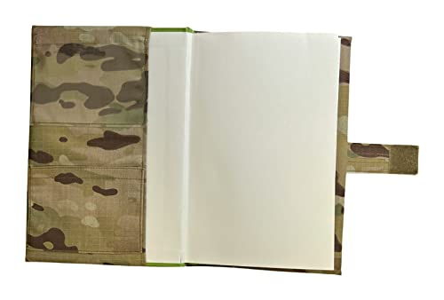OCP Green Military Log Book Cover, Army Tactical Notebook Cover, OCP Book Cover 5.5”X 8”
