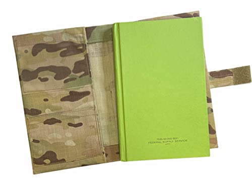 OCP Green Military Log Book Cover, Army Tactical Notebook Cover, OCP Book Cover 5.5”X 8”