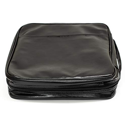 Black Leatherette Bible Cover Case with Handle, (Maxi) 2X-Large