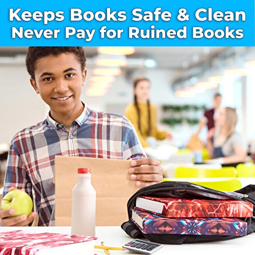 Book Sox Stretchable Book Cover: Jumbo Solid Pink. Fits Most Hardcover Textbooks up to 9" x 11". Adhesive-Free, Nylon Fabric School Book Protector. Easy to Put On. Washable & Reusable Jacket.