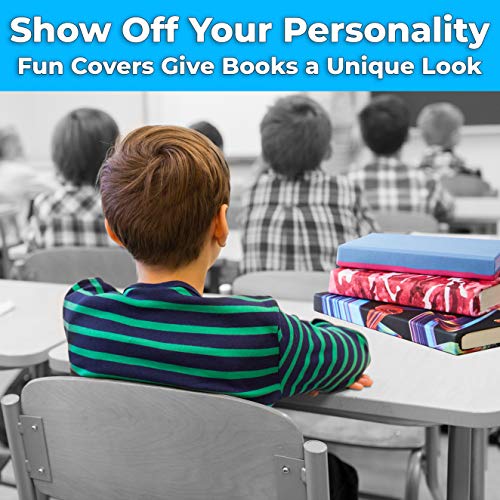 Book Sox Stretchable Book Cover: Jumbo Solid Pink. Fits Most Hardcover Textbooks up to 9" x 11". Adhesive-Free, Nylon Fabric School Book Protector. Easy to Put On. Washable & Reusable Jacket.