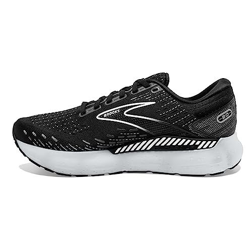Brooks Women's Glycerin GTS 20 Supportive Running Shoe - Black/White/Alloy - 10 Medium