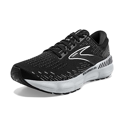 Brooks Women's Glycerin GTS 20 Supportive Running Shoe - Black/White/Alloy - 10 Medium