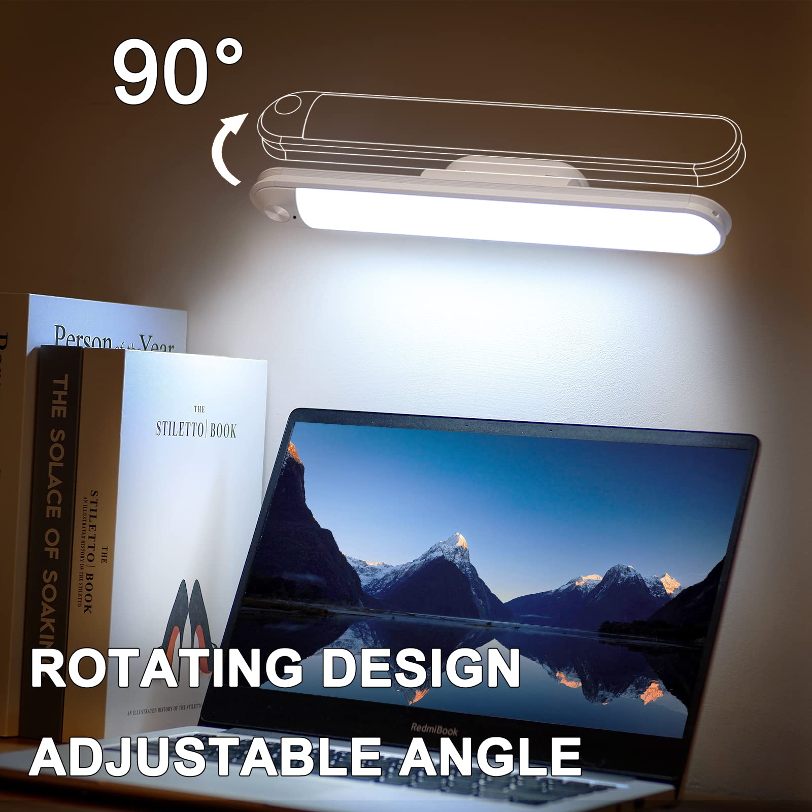 Bunk Bed Lights, 3 Colors 2400mAh 7W, Dimmable Touch 30 Led Light Bar with Remote Stick on Night Lamp for Kids, Wall Reading, Headboard, Bedroom, Rechargeable Under Cabinet Lighting