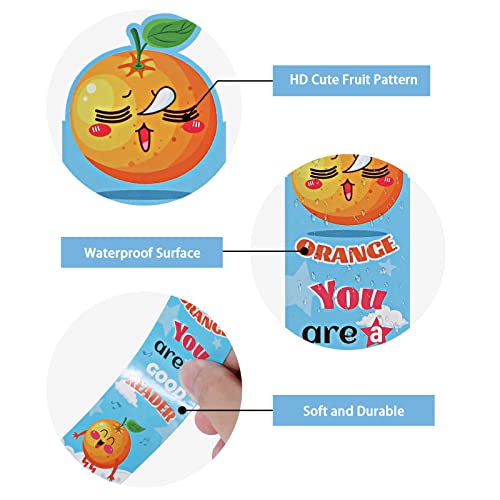 MWOOT 30 Pieces Fruit Paper Bookmarks,Inspirational Book Makers for Students Reading Lovers,Cute Book Page Marks for Kids Teens, Creative Page Clips for Game Prizes School Gifts(15 Styles,15x4cm)