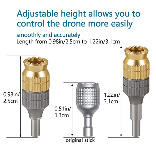 Tineer Extended Remote Controller Joystick,CNC Transmitter Thumbstick Control Joystick Extended Rocker Compatible with DJI RC Controller Mini 3 Pro Accessory