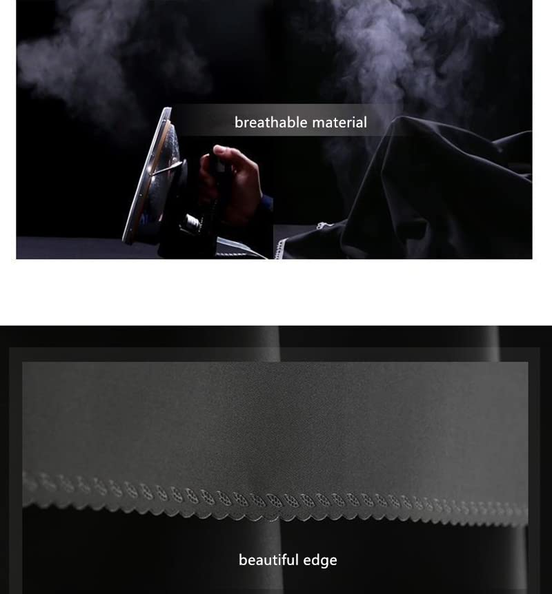 Lightolife Thickened Blackout Bunk Bed Curtains for Bottom Full, Install Accessory Included, 2 Panels, Black 47.2in
