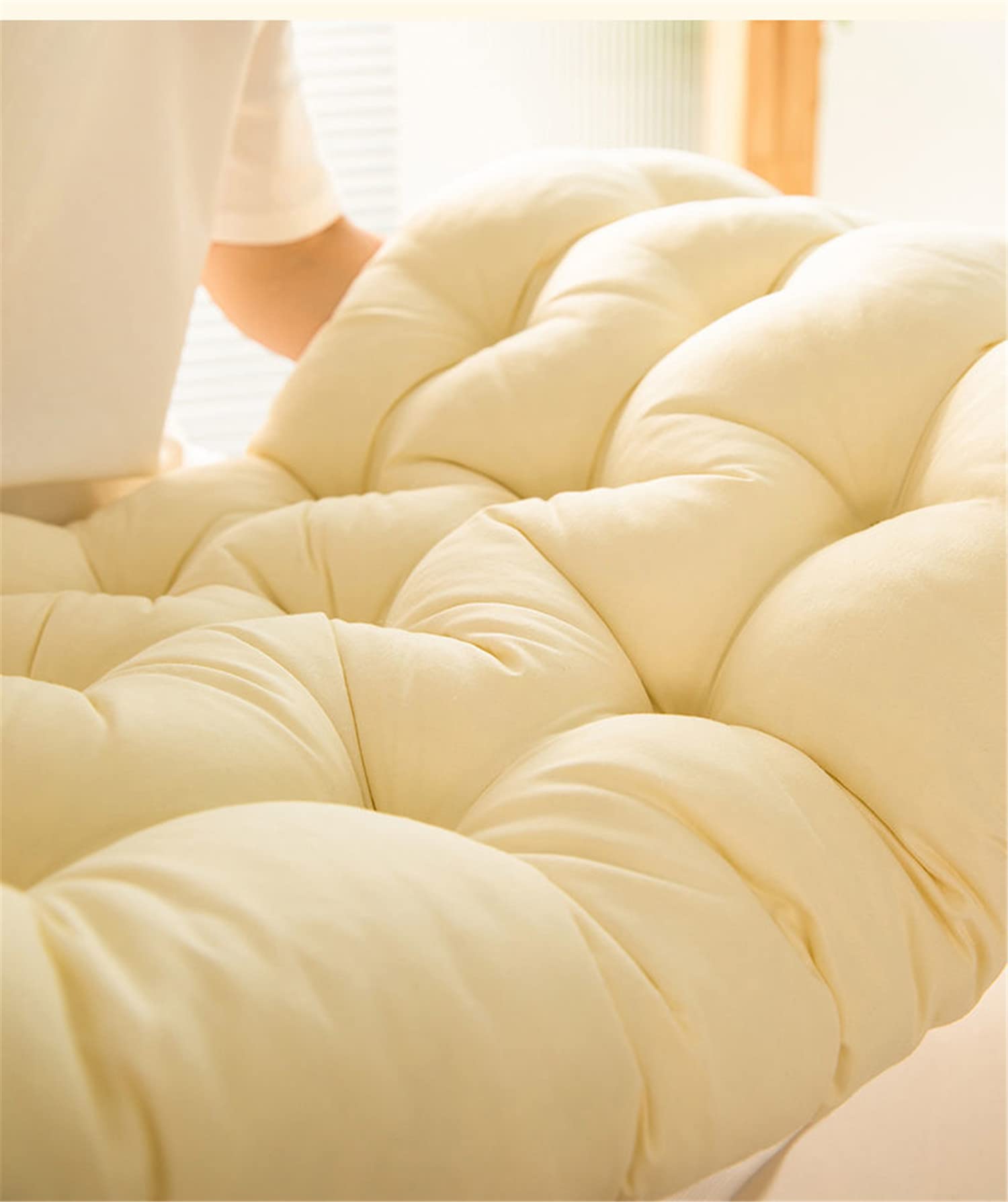 Topjia Headboard Pillow Upholstered Wall Mounted Headboard Dorm Bed Large Bolster Headboard Positioning Support Reading Pillow Cushion(Queen/130 * 50cm, White)