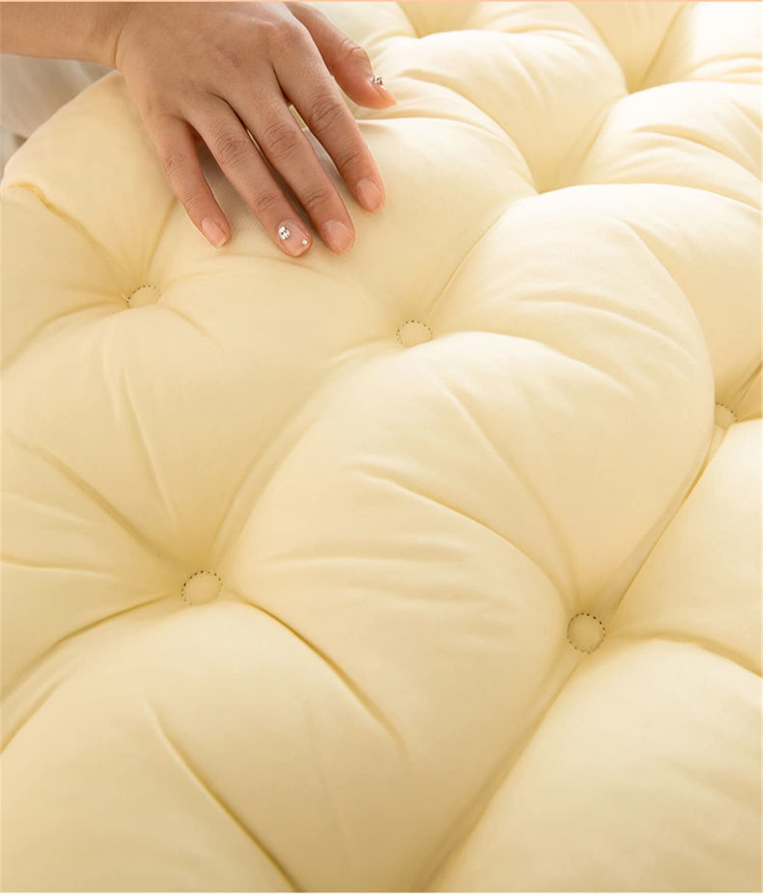 Topjia Headboard Pillow Upholstered Wall Mounted Headboard Dorm Bed Large Bolster Headboard Positioning Support Reading Pillow Cushion(Queen/130 * 50cm, White)